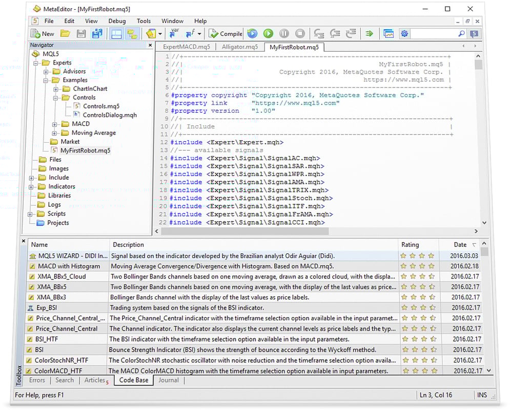 Automated Trading Metaeditor Metatrader 5 Mt5 Amp Futures